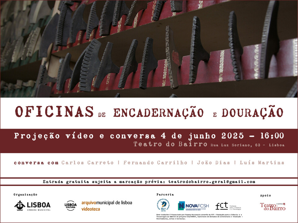 [ESTREIA] Oficinas de Encadernação e Douração - Teatro do Bairro: 4 de ...