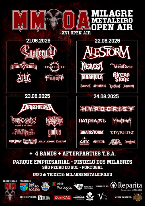 Milagre Metaleiro Open Air 2025 - Anunciado o cartaz por dias - HellHeaven - A Purga do Metal