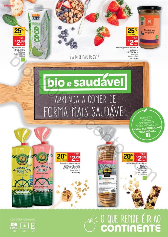 Novo Folheto CONTINENTE Bio & Saudável promoções até 14 maio - Blog 200 ...