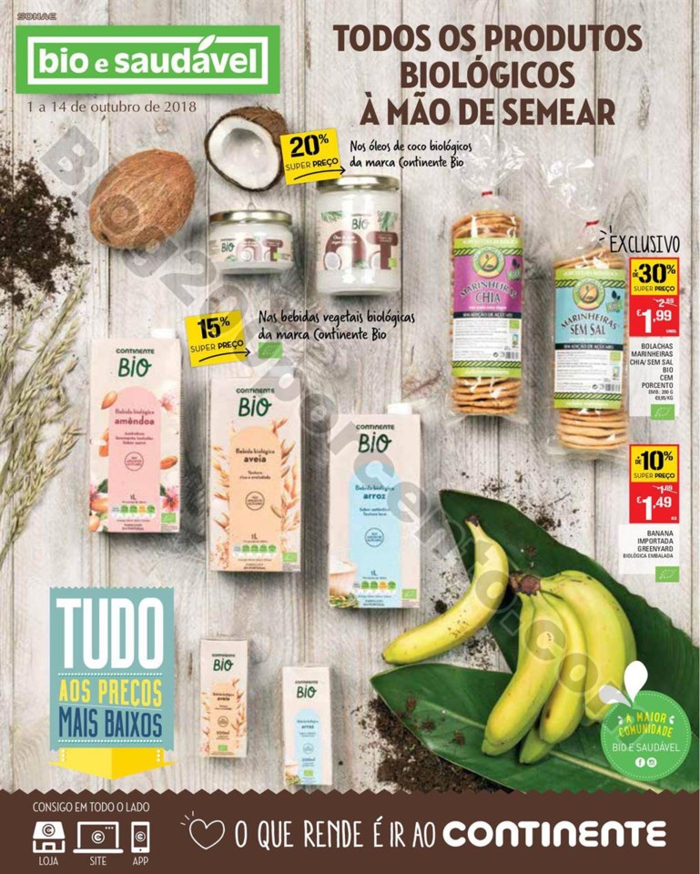 Antevisão Folheto CONTINENTE Bio e Saudável promoções de 1 a 14 outubro ...